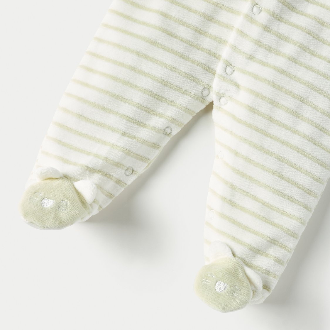 Buy Juniors Striped Closed Feet Sleepsuit with Long Sleeves from Juniors at just INR 999.0