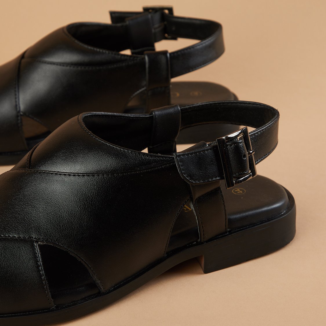 Buy CODE Closed Toe Sandals with Buckle Strap from CODE at just INR 1499.0