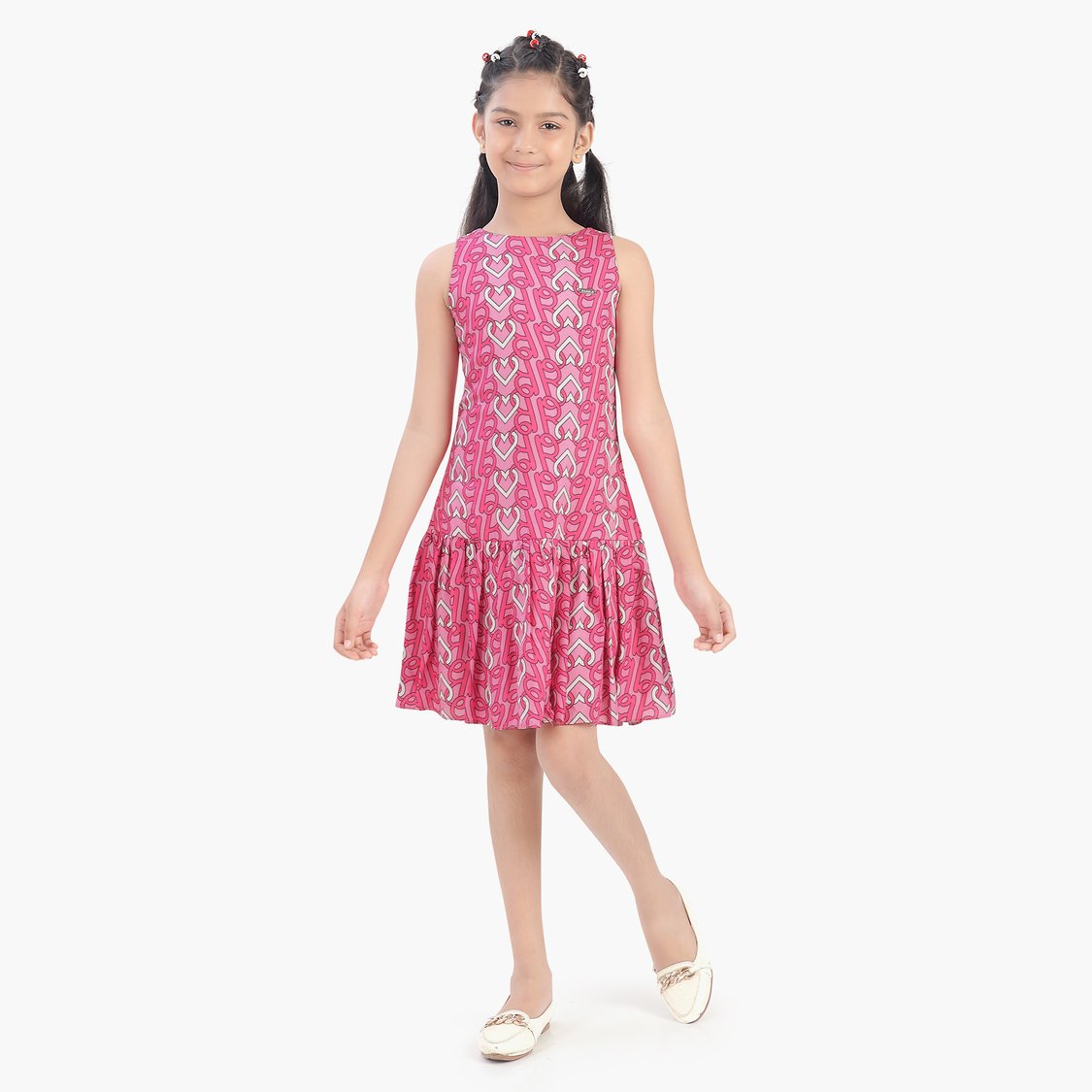Buy BARBIE Printed Drop Waist Dress from Barbie at just INR 2245.0
