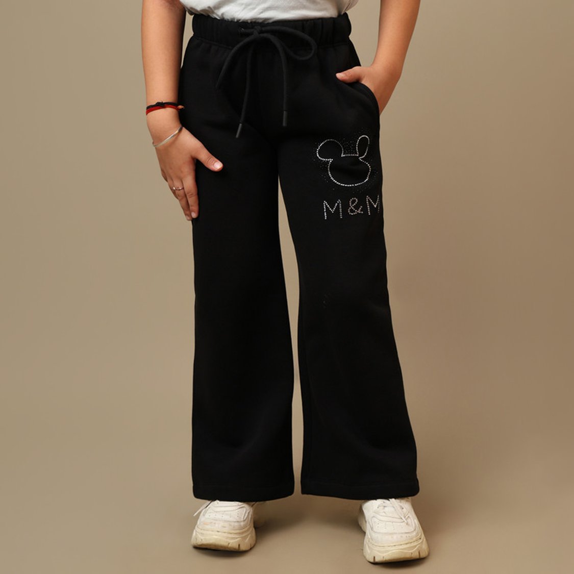 Buy KIDSVILLE Girls Minnie Mouse Embellished Track Pants from Kidsville ...