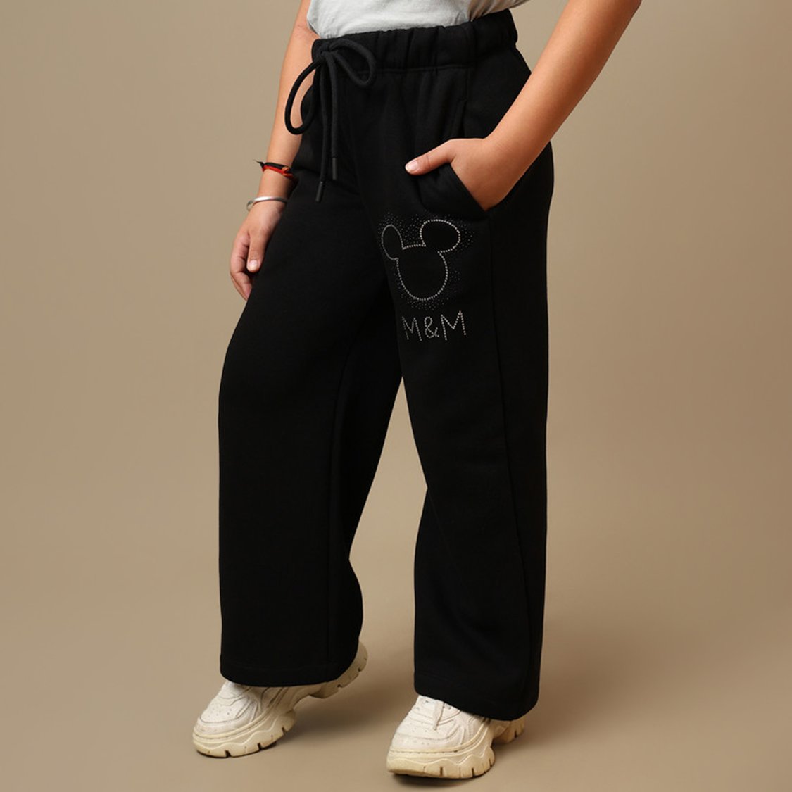 Buy KIDSVILLE Girls Minnie Mouse Embellished Track Pants from Kidsville ...
