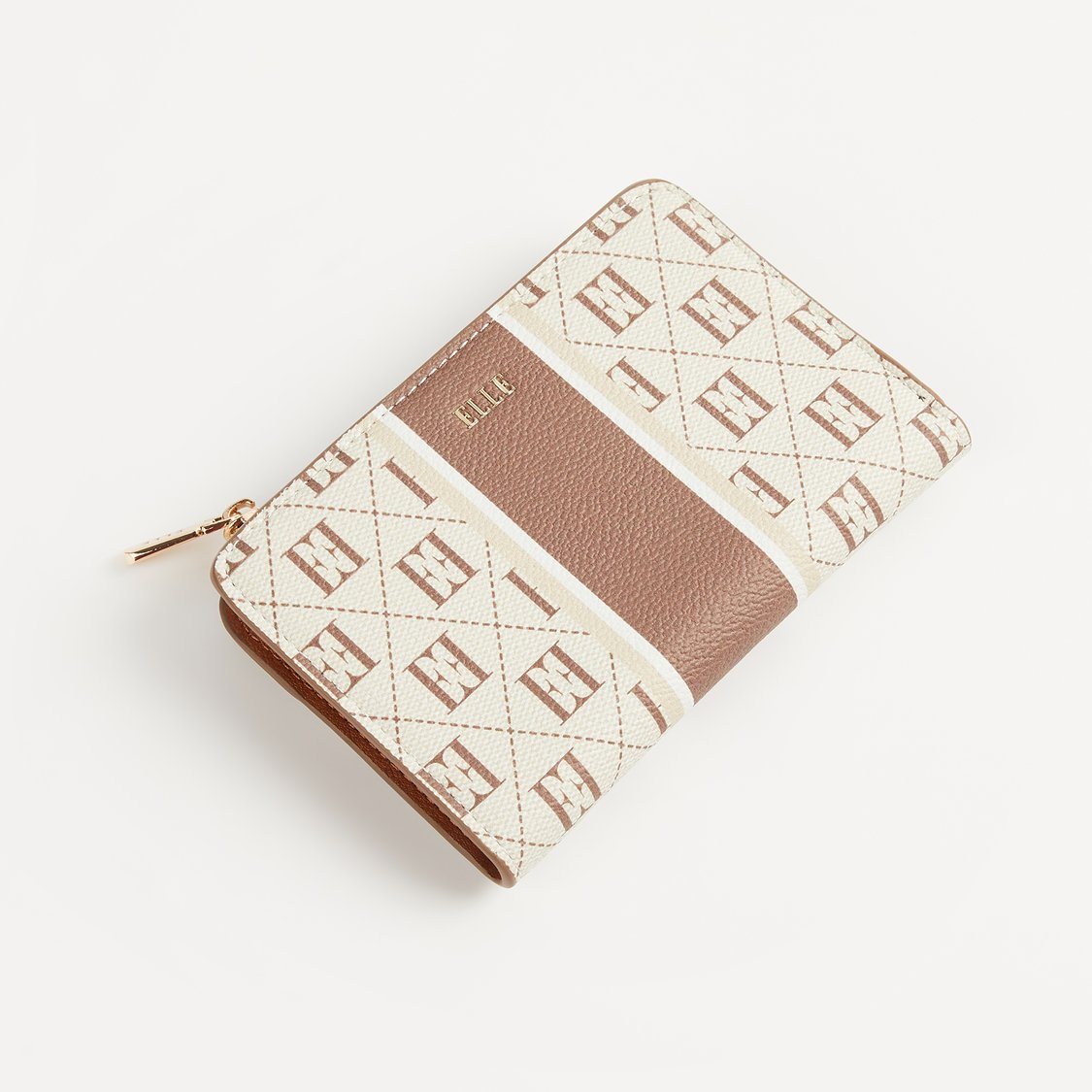 Buy ELLE Monogram Zip-Around Wallet from Elle at just INR 1499.0