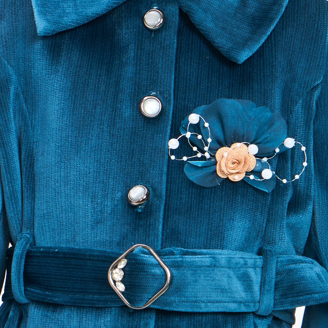 Buy PEPPERMINT Girls Embroidered Belted Dress from Peppermint at just ...