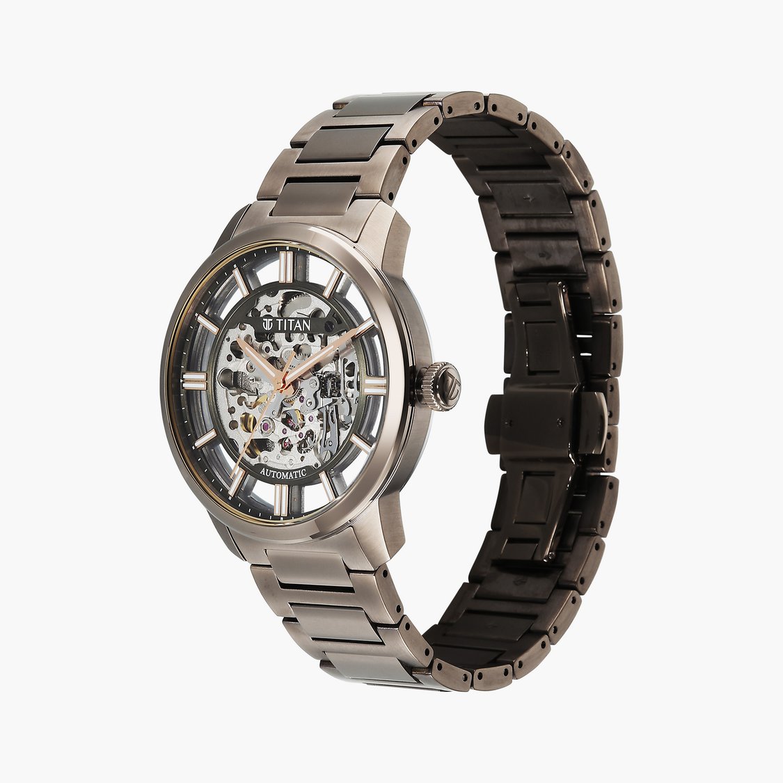 Buy TITAN See-Through Skeletal Bracelet Strap Automatic Watch ...