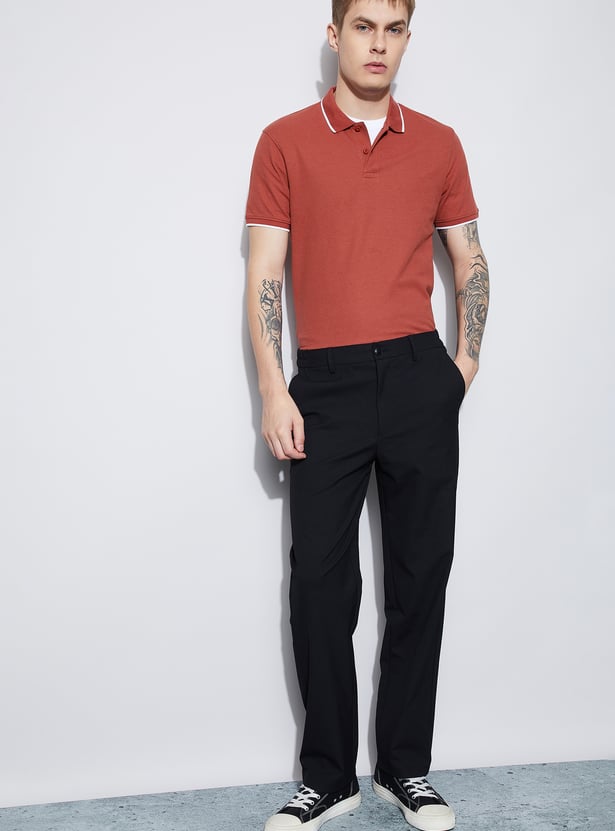Buy FAME FOREVER Solid Polo T-shirt from Fame Forever at just INR 899.0