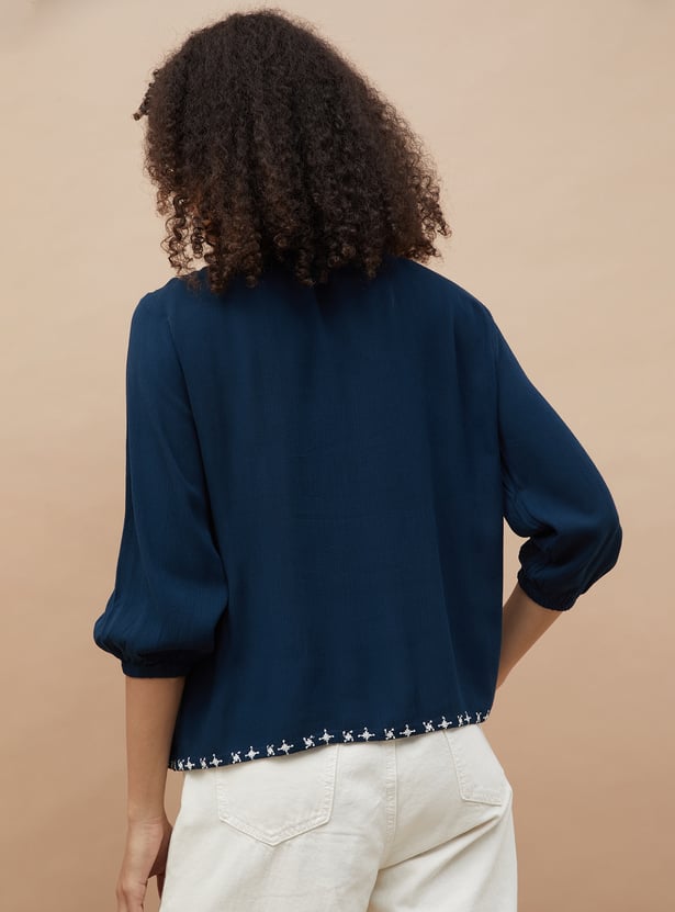 Buy FAME FOREVER Embroidered Yoke Top from Fame Forever at just INR 1299.0