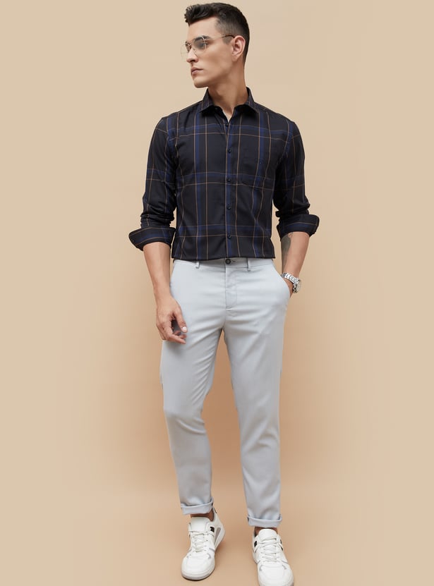 Buy CODE Checked Regular Fit Shirt from CODE at just INR 1699.0