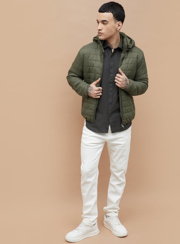 Buy FAME FOREVER Quilted Hooded Puffer Jacket from Fame Forever at just ...