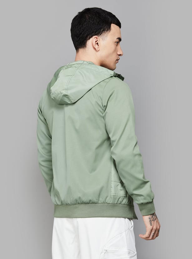 Buy SPYKAR Panelled Hooded Jacket from Spykar at just INR 5999.0