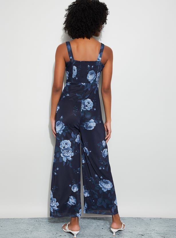 Buy GINGER Floral Print Jumpsuit from Ginger at just INR 1699.0