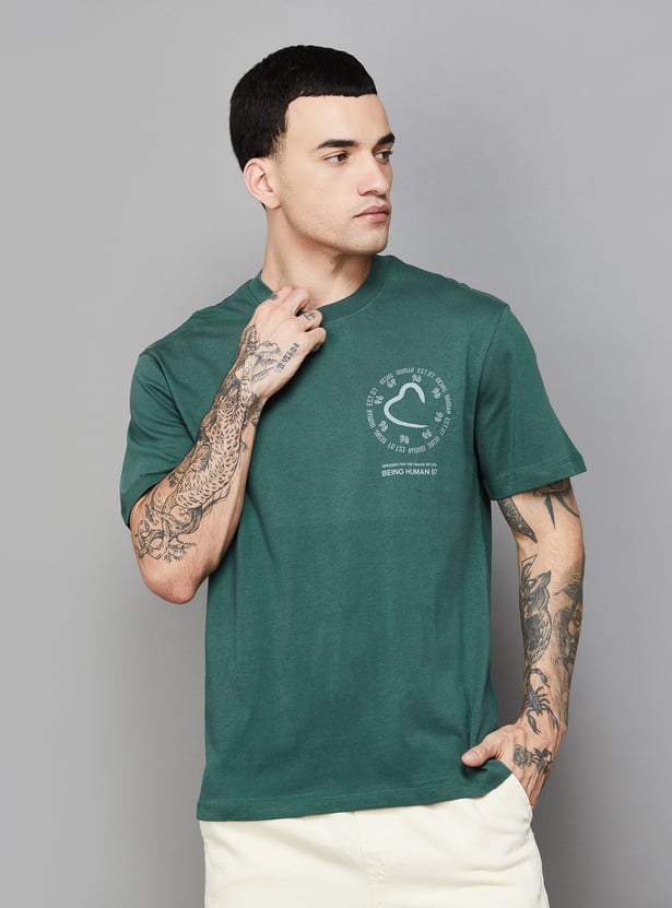 Buy BEING HUMAN Paisley Back Print T-shirt from Being Human at just INR ...