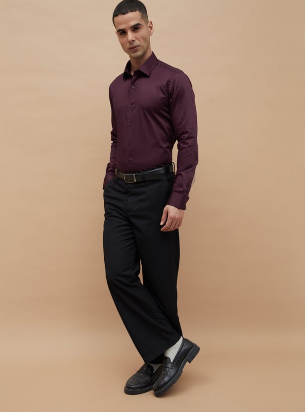 Buy CODE Solid Slim Fit Formal Shirt from CODE at just INR 1699.0