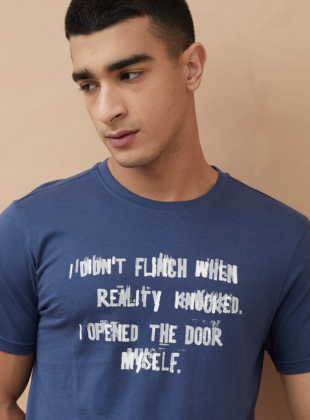 Buy FORCA Typographic Print T-shirt from Forca at just INR 499.0