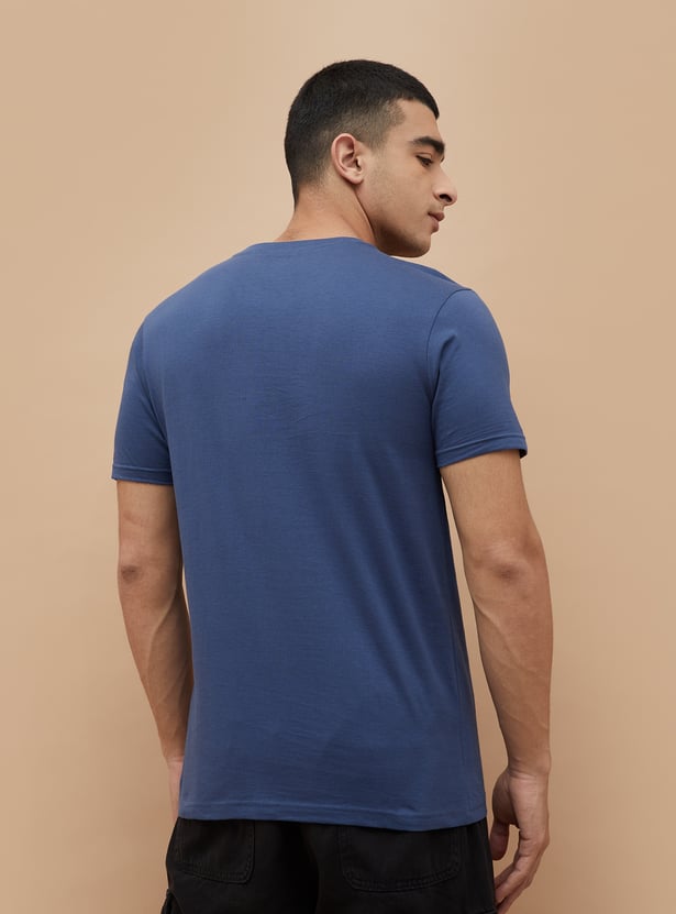 Buy FORCA Typographic Print T-shirt from Forca at just INR 499.0