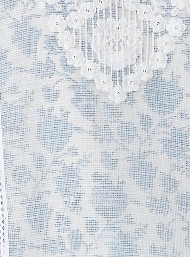 Buy MELANGE Floral Print Straight Kurta Set from Melange at just INR 2599.0