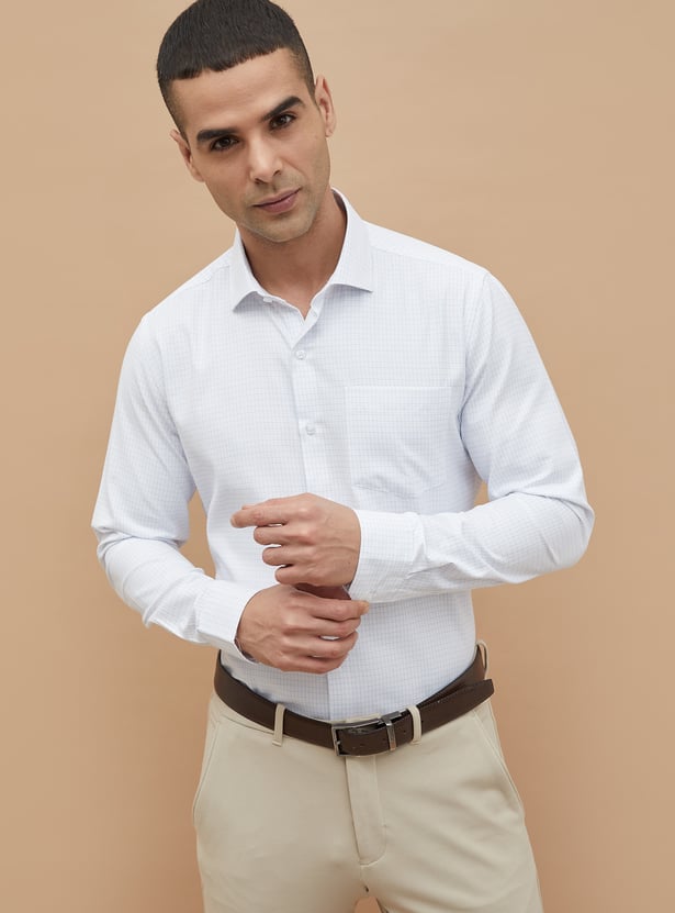 Buy CODE Printed Slim Fit Formal Shirt from CODE at just INR 799.0