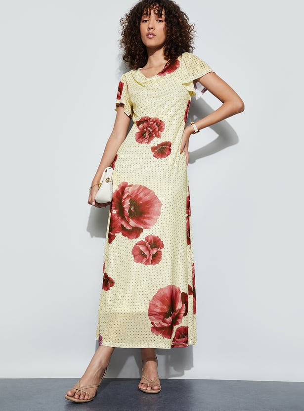 Buy CODE Floral Print Maxi Dress from CODE at just INR 1999.0