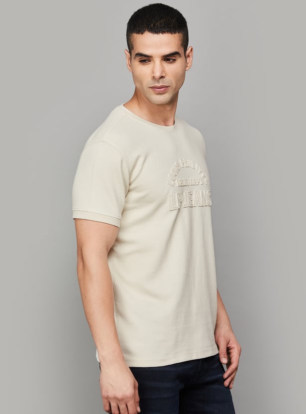 Buy LP JEANS Brand Logo Appliqued T-shirt from LP Jeans at just INR 1899.0