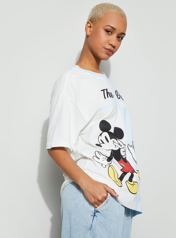 Buy GINGER Mickey Mouse Print T-shirt from Ginger at just INR 899.0