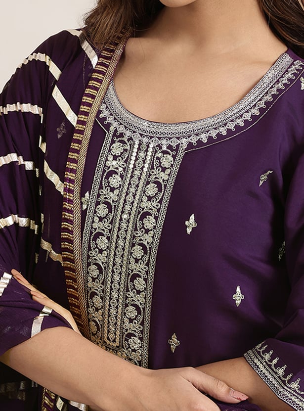 Buy LIBAS Embroidered Straight Kurta Set from Libas at just INR 4499.0