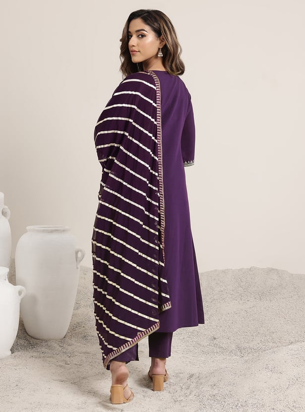 Buy LIBAS Embroidered Straight Kurta Set from Libas at just INR 4499.0