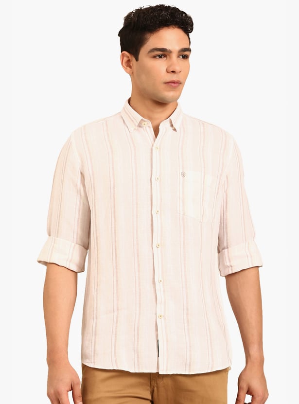Buy LINEN CLUB STUDIO Striped Regular Fit Shirt from Linen Club Studio ...