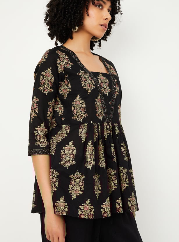 Buy Women Embroidered A-line Tunic Online at just Rs. 499.0 ...