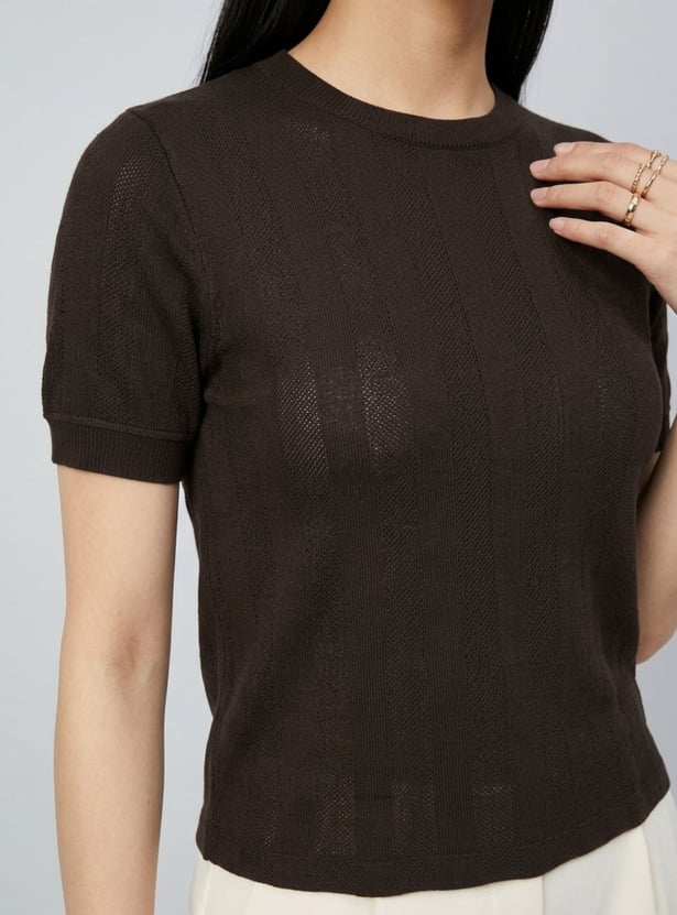 Buy Women Striped Knit Top Online at just Rs. 399.0 - 1000016689749 ...