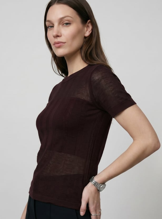 Buy Women Striped Knit Top Online at just Rs. 399.0 - 1000016689773 ...