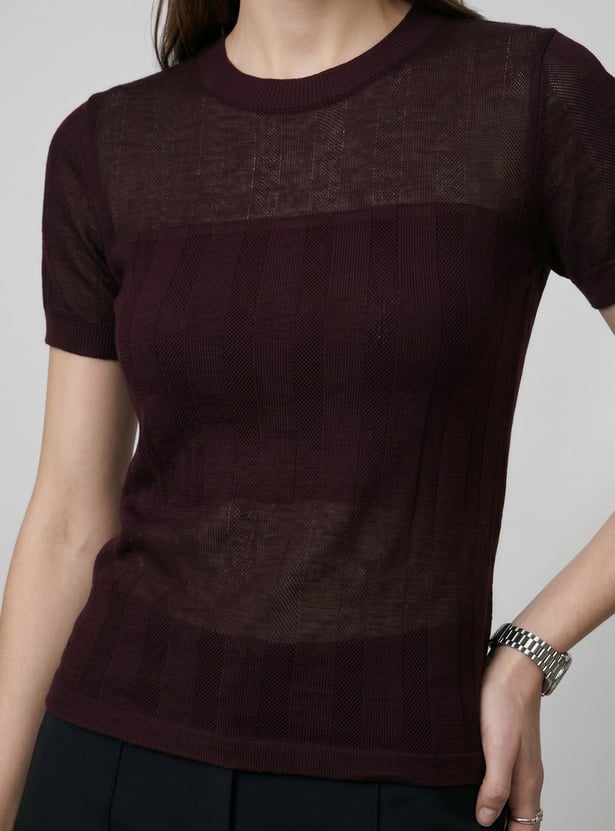 Buy Women Striped Knit Top Online at just Rs. 399.0 - 1000016689773 ...