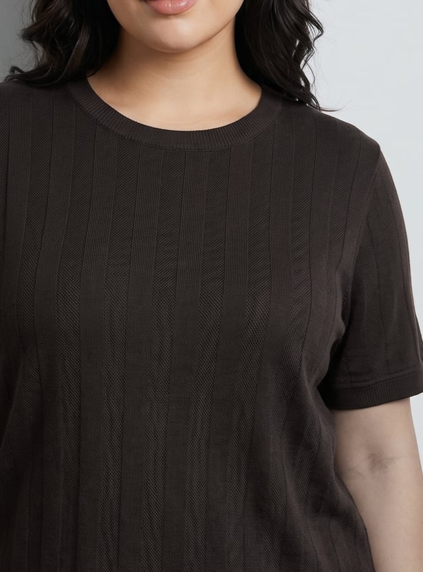 Buy Women Striped Knit Top Online at just Rs. 499.0 - 1000016692500 ...