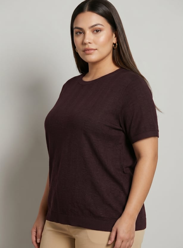 Buy Women Striped Knit Top Online at just Rs. 499.0 - 1000016692516 ...